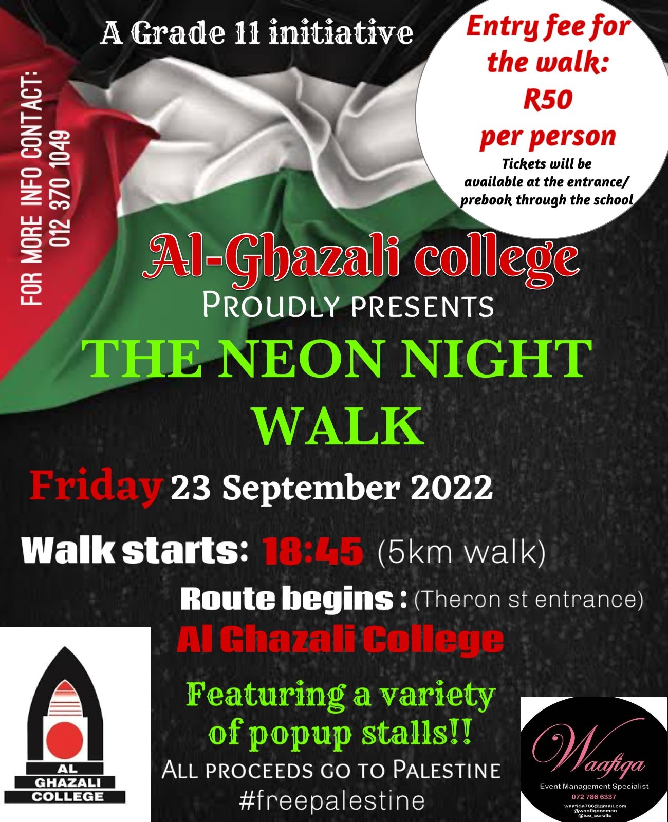 10 Days To Go for the Al Ghazali College Neon Night Walk | Laudium ...
